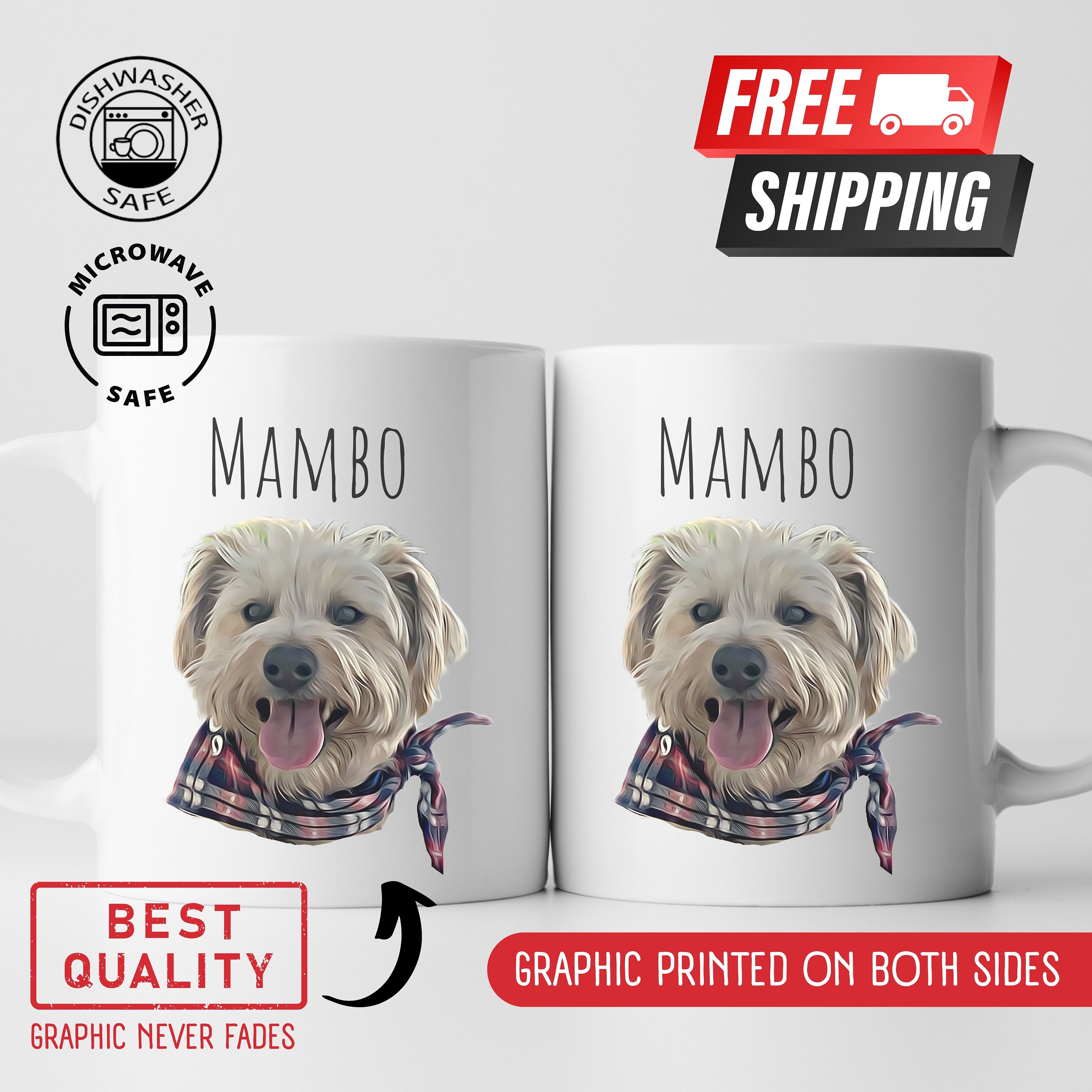 Custom Dog Mug Using Pet Photo, Personalized Dog Mug, Custom Pet Mug ...