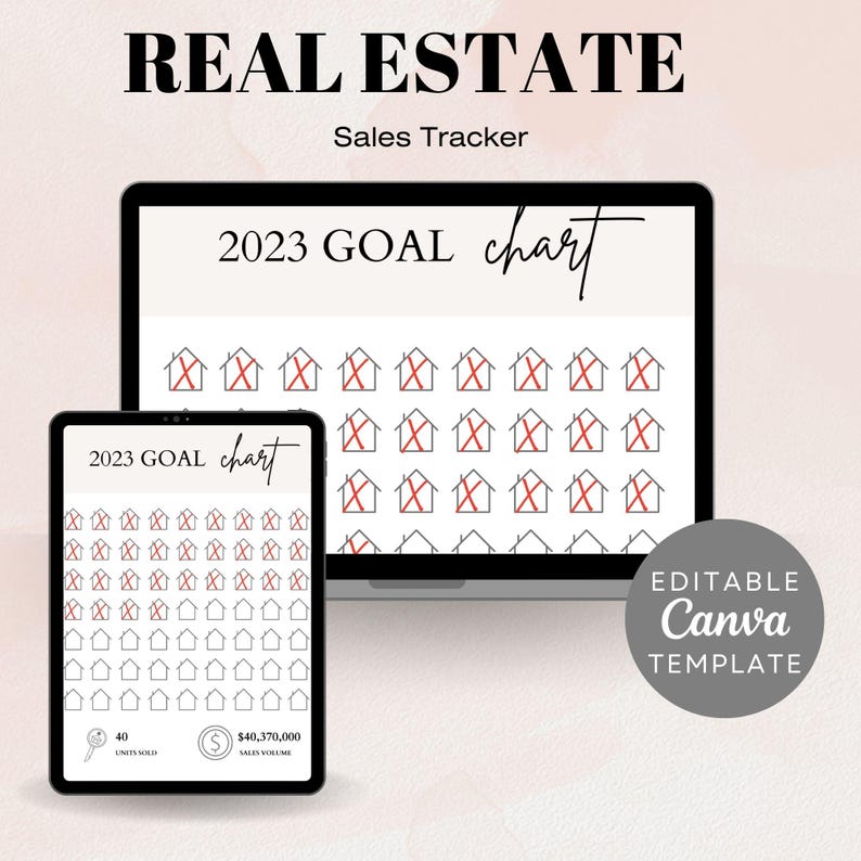 Goal Chart, Real Estate Goal Sheet, Realtor Success Tracker, Real ...