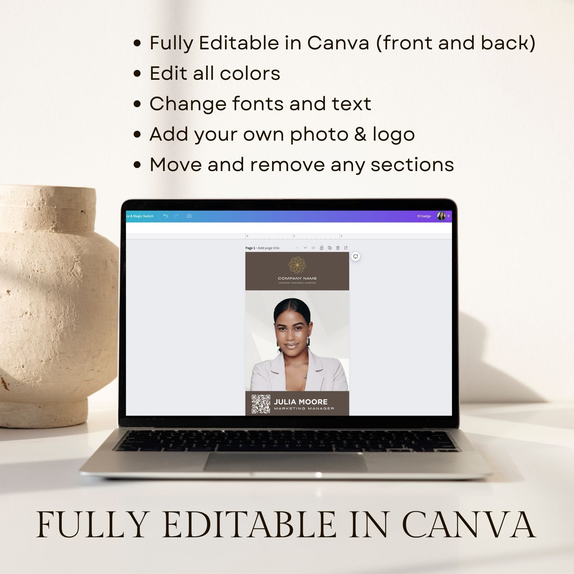 Design Your Own Name Tag, Badge, ID Badge, ID Card, Name Badge, Photo ...