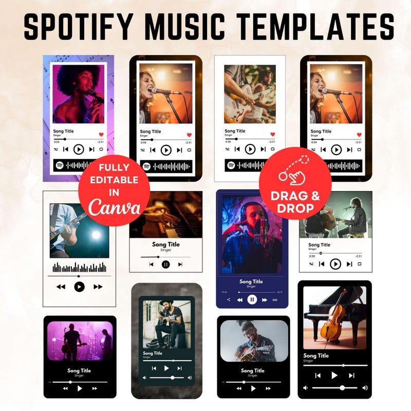 Yearbook Template Spotify - Etsy