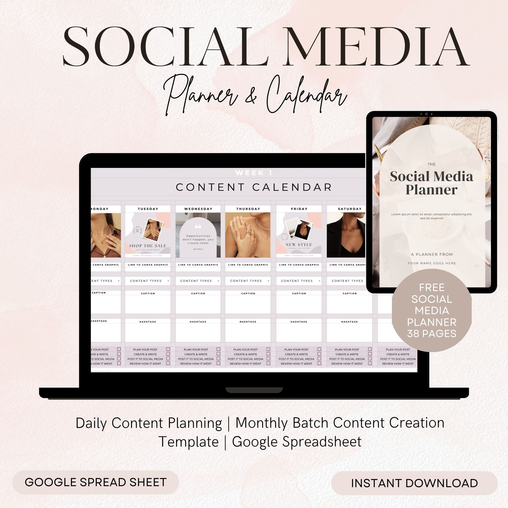 Complete Social Media Planner and Calendar | Yearly Content Planning ...