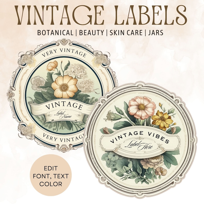 Editable Label Templates, Custom Packaging, Cosmetic Product Label ...