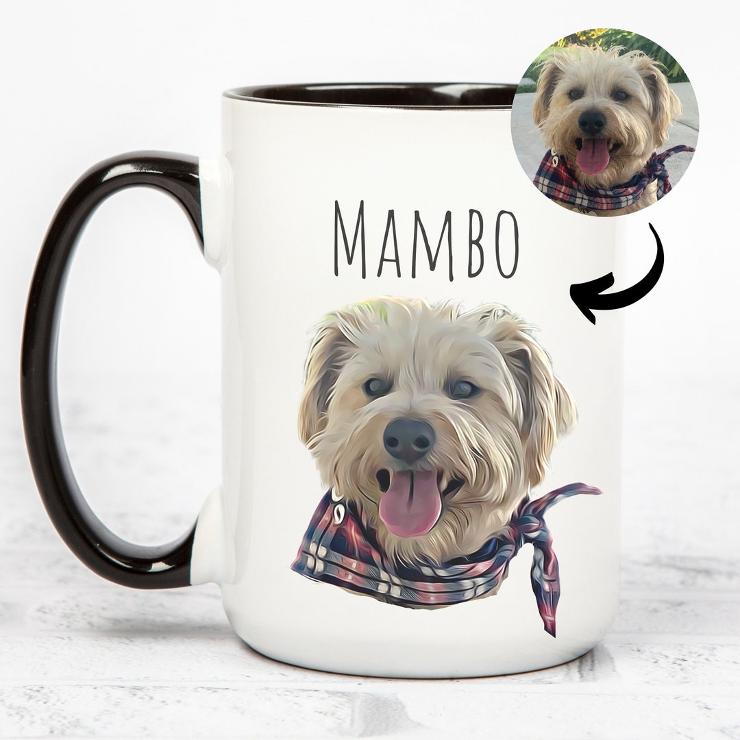 Custom Dog Mug Using Pet Photo, Personalized Dog Mug, Custom Pet Mug ...