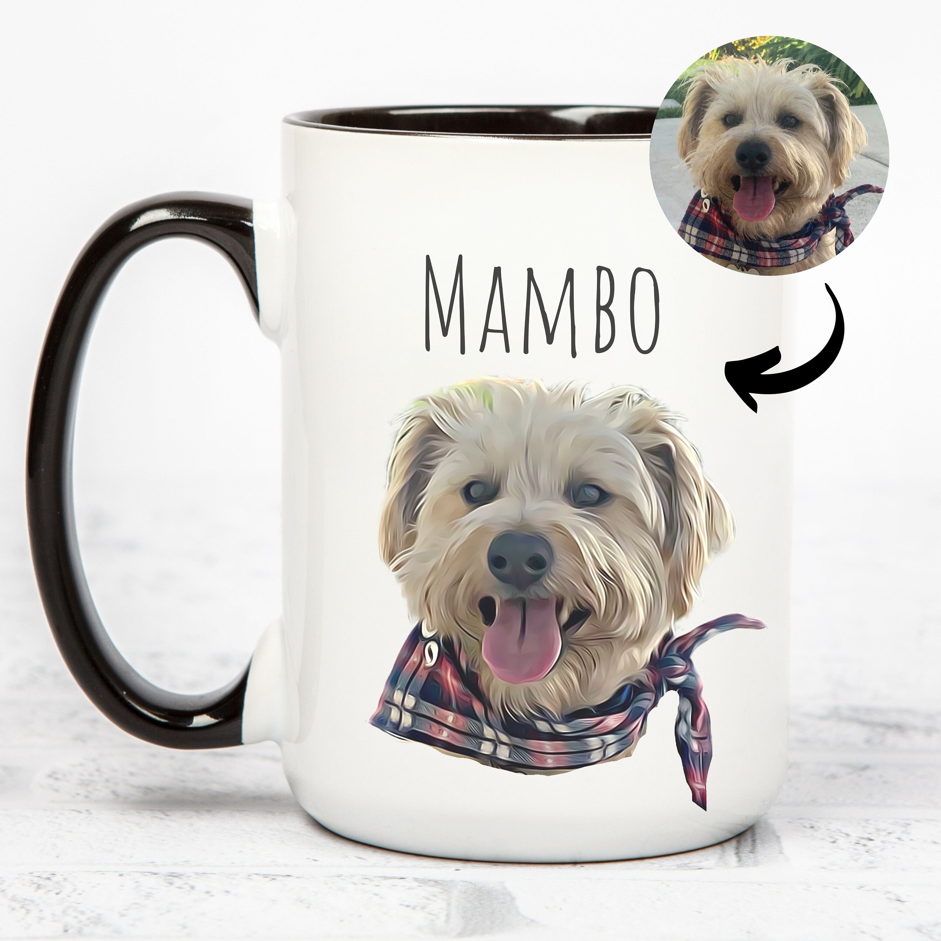 Custom Dog Mug Using Pet Photo, Personalized Dog Mug, Custom Pet Mug ...