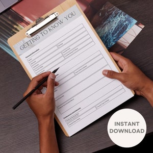 Get to Know Me Printable, Work Exchange Gift, Editable Survey, All ...