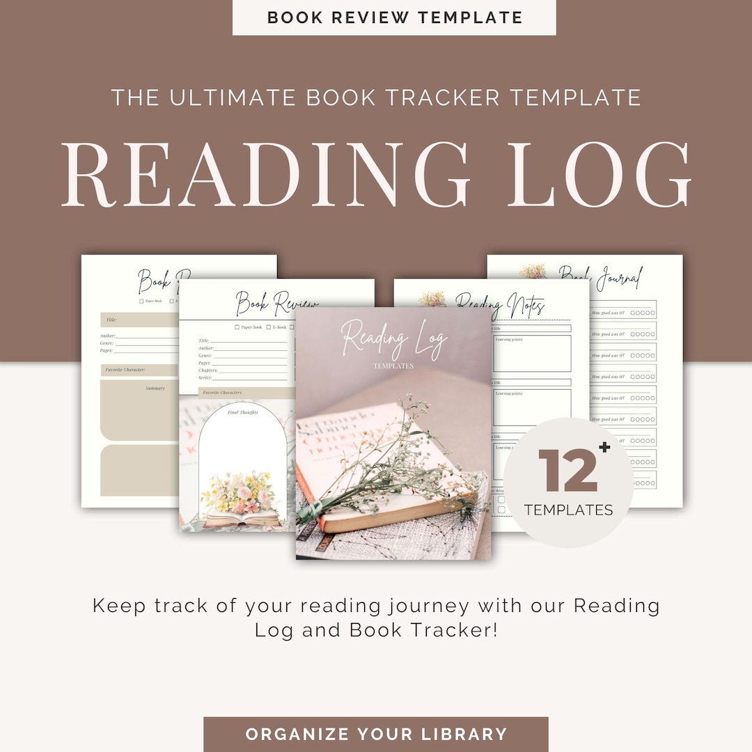 Book Tracker, Reading Log, Reading Tracker, Book Club, Book Review ...