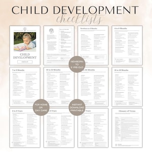 Children Development Printable Comprehensive Developmental Checklists ...