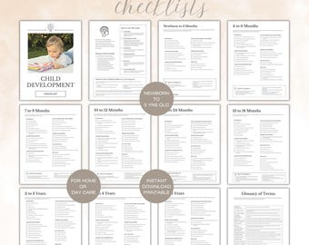 Printable Comprehensive Developmental Checklists for Infants, Toddlers ...