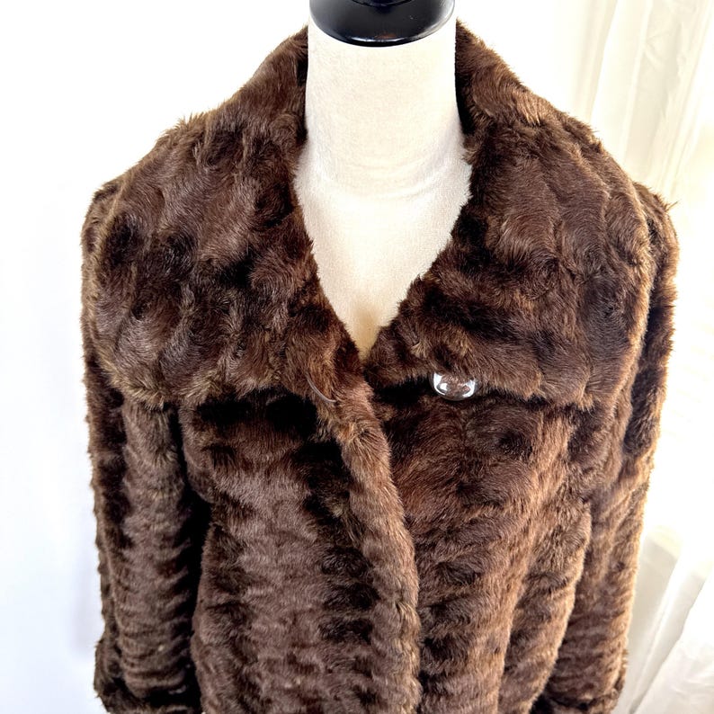 VTG Size S Y2K FAUX MINK Coat by Dennis Basso/mink Coat in Choclate ...