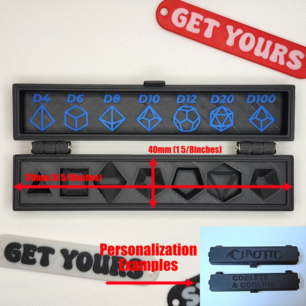 Dice Box With Dice Guide • Multicolor • Personalized • Dice Case • Dice ...