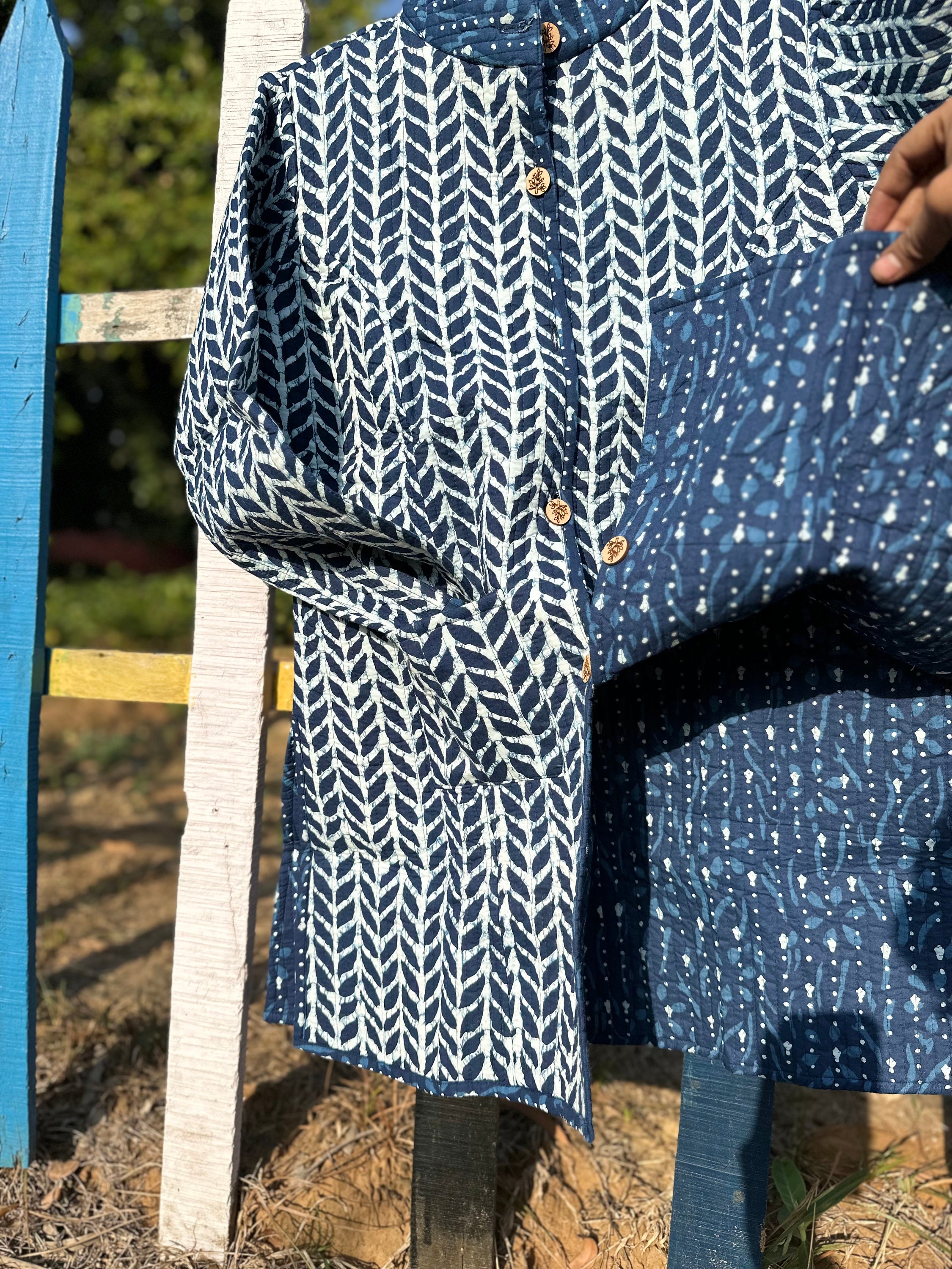 Hand Block Print Fabric Quilted Jacket Beautiful Jacket Jacket Women ...