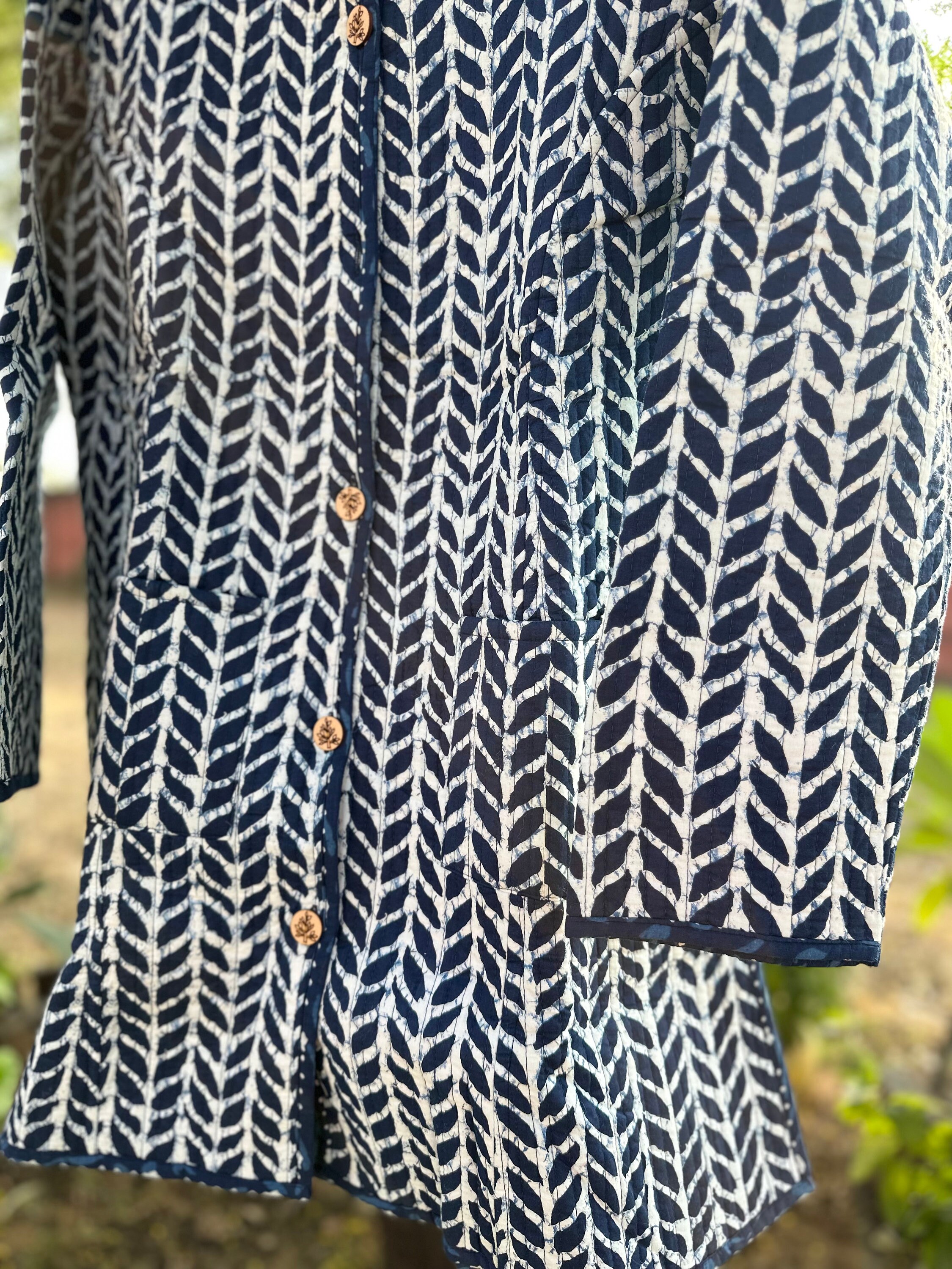 Hand Block Print Fabric Quilted Jacket Beautiful Jacket Jacket Women ...