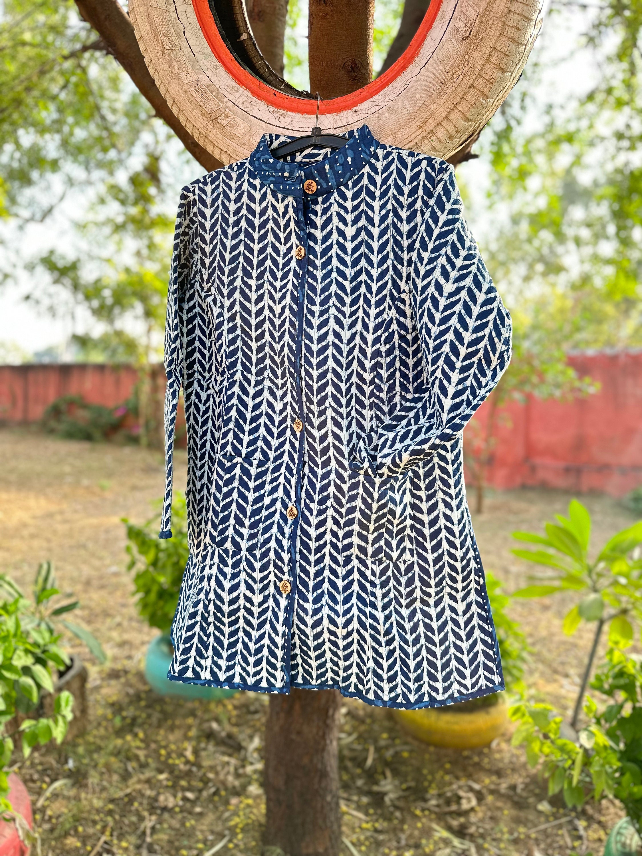 Hand Block Print Fabric Quilted Jacket Beautiful Jacket Jacket Women ...