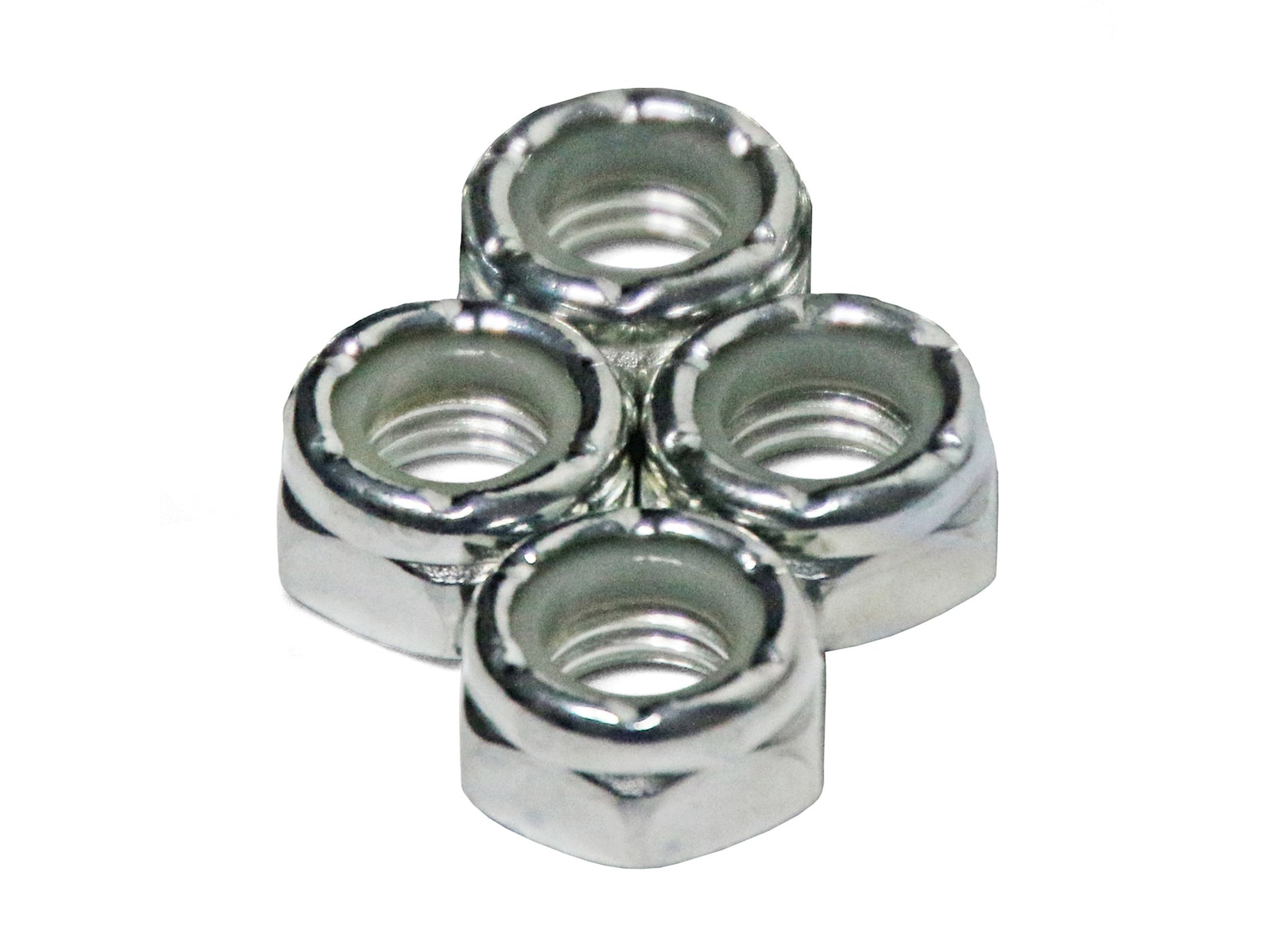 Silver Skateboard Axle Nuts - Set of 4 Carbon Steel Nuts With Nylon ...