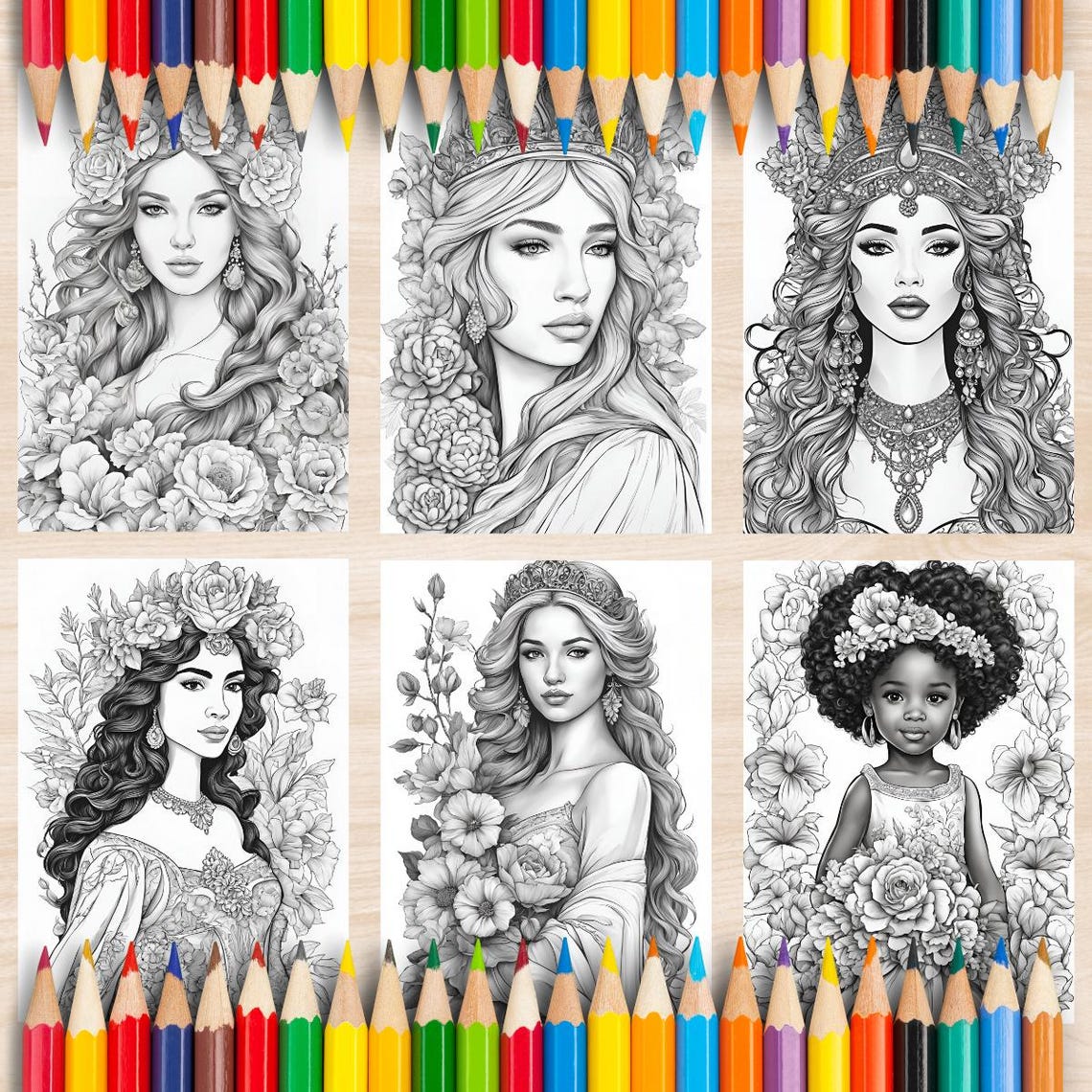 20 Printable Beautiful Princess Coloring Pages for Kids, Princess ...