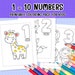 1-10 Printable Numbers Coloring Pages Worksheets for Kids, Toddlers ...
