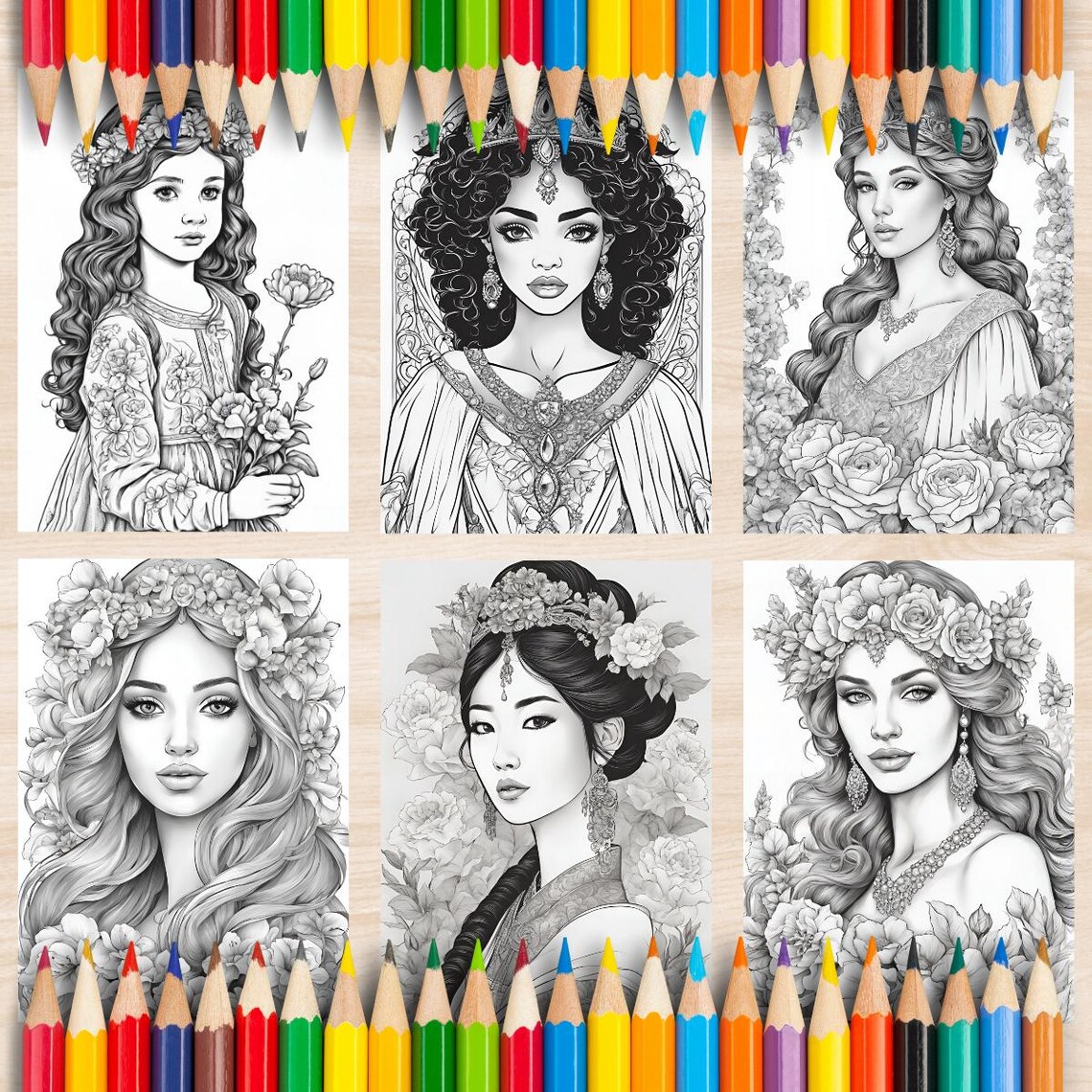 20 Printable Beautiful Princess Coloring Pages for Kids, Princess ...