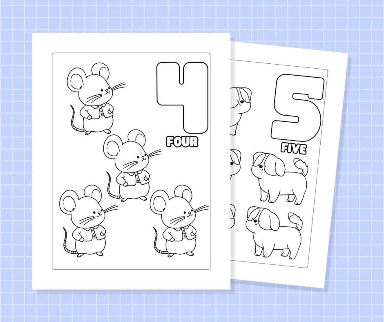 1-10 Printable Numbers Coloring Pages Worksheets for Kids, Toddlers ...