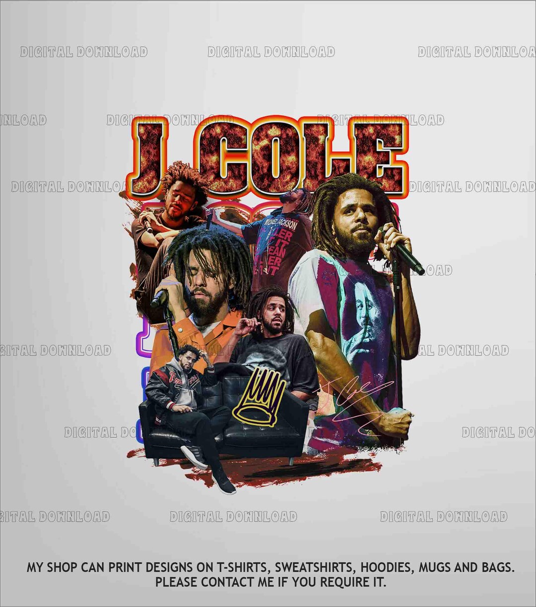 J Cole Png, Vintage J Cole Dreamville Png Bundle, J Cole Svg, Music ...