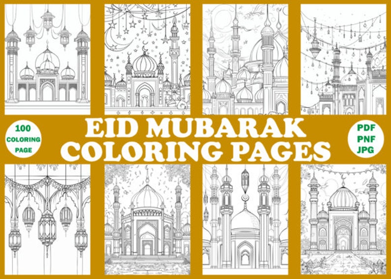 Eid Mubarak Coloring Pages,eid Coloring Pages for Kids, Eid Activity ...
