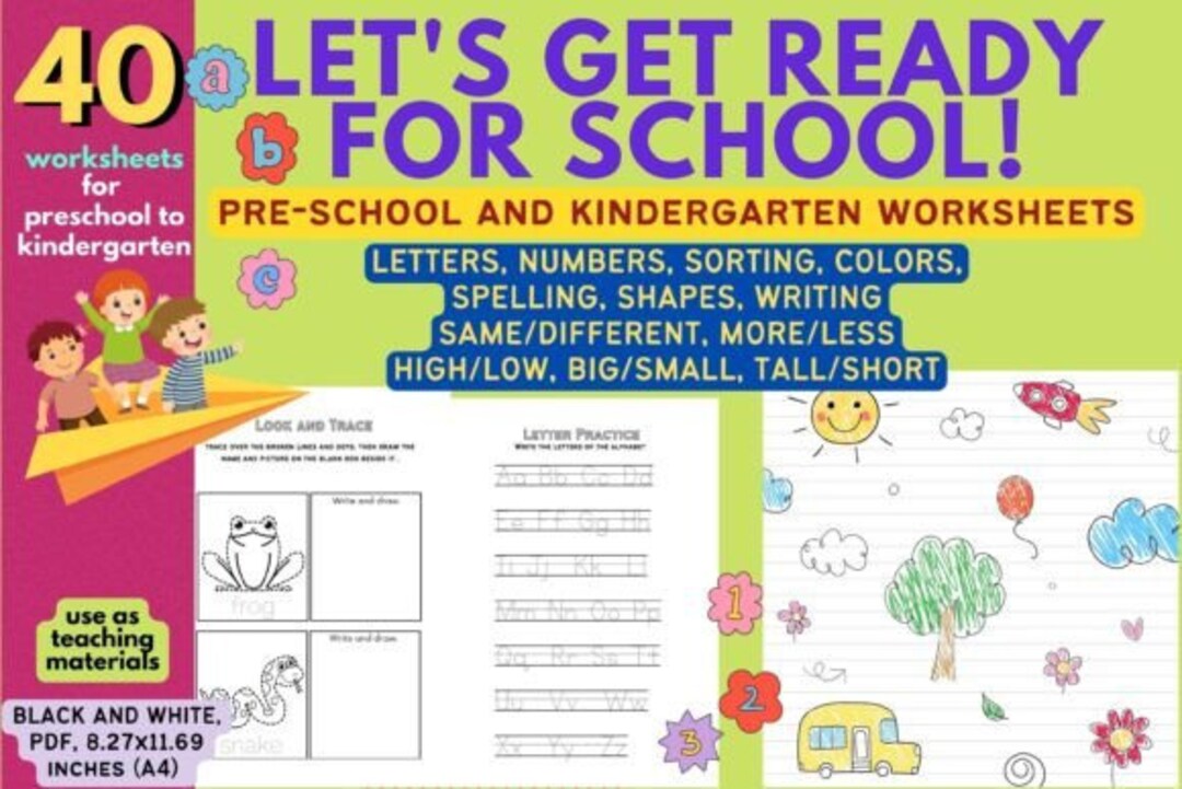 Kindergarten Worksheets,kindergarden Ready Worksheets,homeschool ...