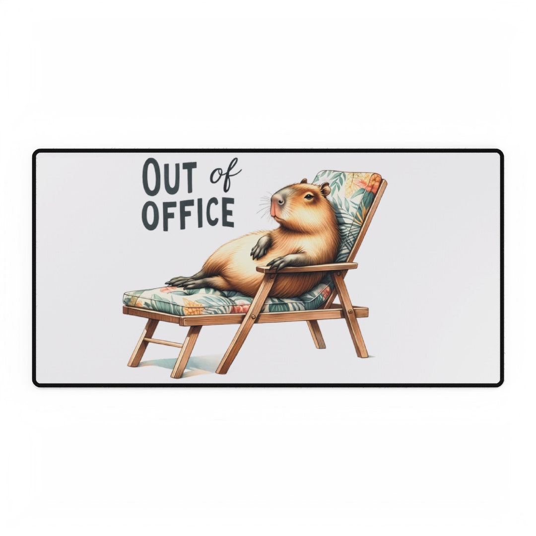 Capybara Desk Mat, Funny Capybara Desk Mat, Quirky Capabara Desk Mat - Etsy