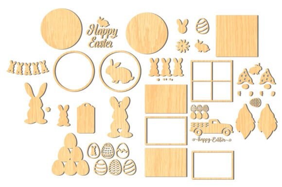 Easter Tiered Tray SVG Bundle Laser Cut - Etsy