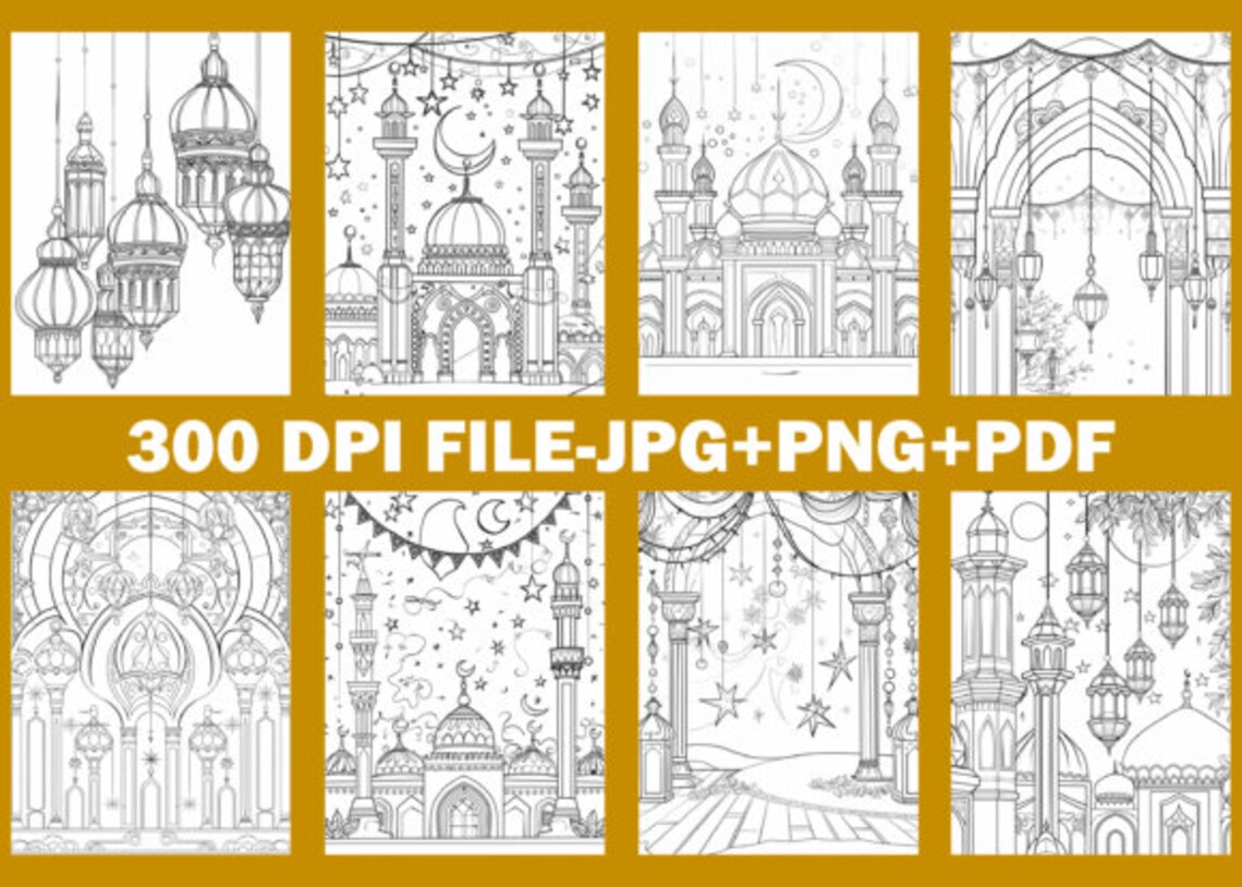 Eid Mubarak Coloring Pages,eid Coloring Pages for Kids, Eid Activity ...