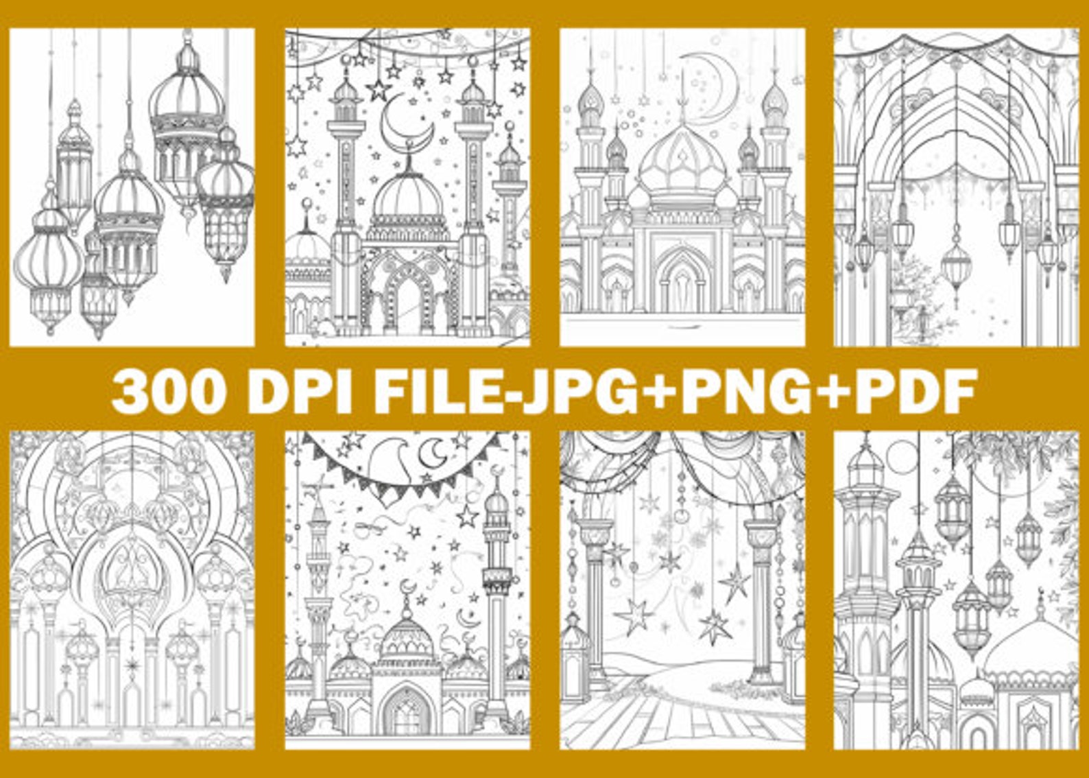 Eid Mubarak Coloring Pages,eid Coloring Pages for Kids, Eid Activity ...