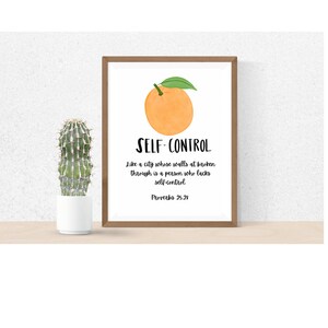 Fruit of the Spirit Digital Print Wall Decor for Classroom , Bedroom ...