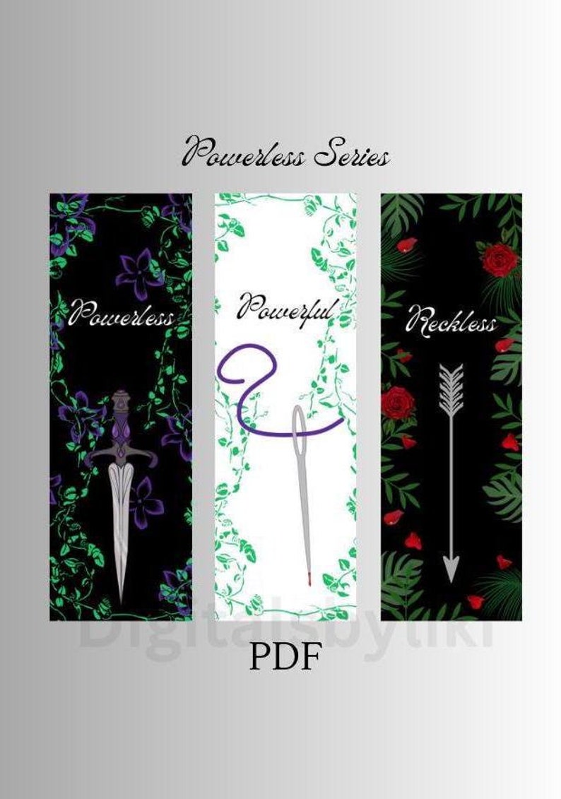 Powerless by Lauren Roberts Series Digital Print Bookmarks - Etsy
