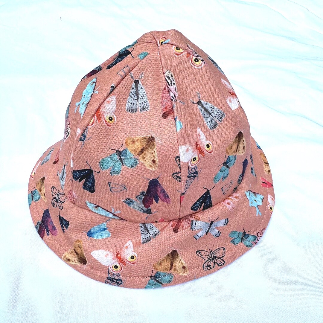 Infant Butterfly Bucket Hat - Baby Bucket Hat- Lined Cotton Hat ...