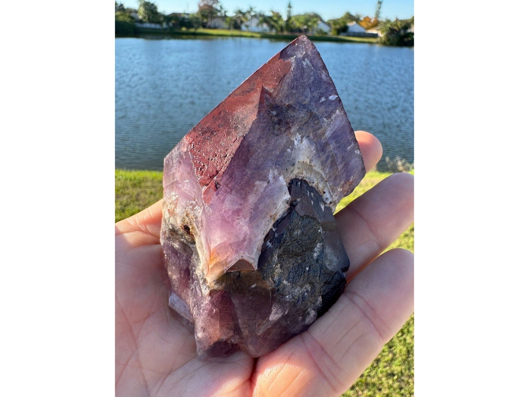 Auralite-23 Double Red Point Crystal Canadian Chevron Amethyst 0.69 Lbs ...