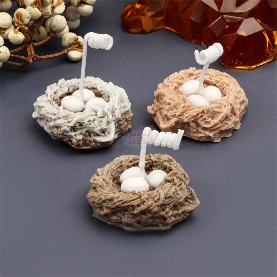 Bird's Nest Candle Mold, DIY Simulation Bird Egg Candle Mold, 3D ...