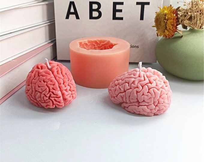 Silicone Brain Mold-creative Brain Resin Molds-brain Candle Mold-brain ...