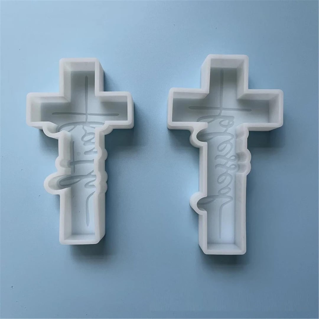Faith Blessed Cross Pendant Mold, Large 6'' Freshie Mold for Oven-safe ...