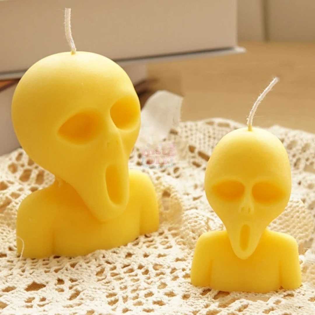 Alien Mold Candle Holder, Ghost Head Silicone Mold, Skull Candle Mold ...