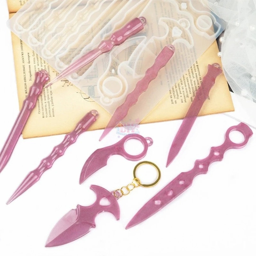 Sword Silicone Mold, Epoxy Resin Pendant Mold, Keychain Mold, Unique ...