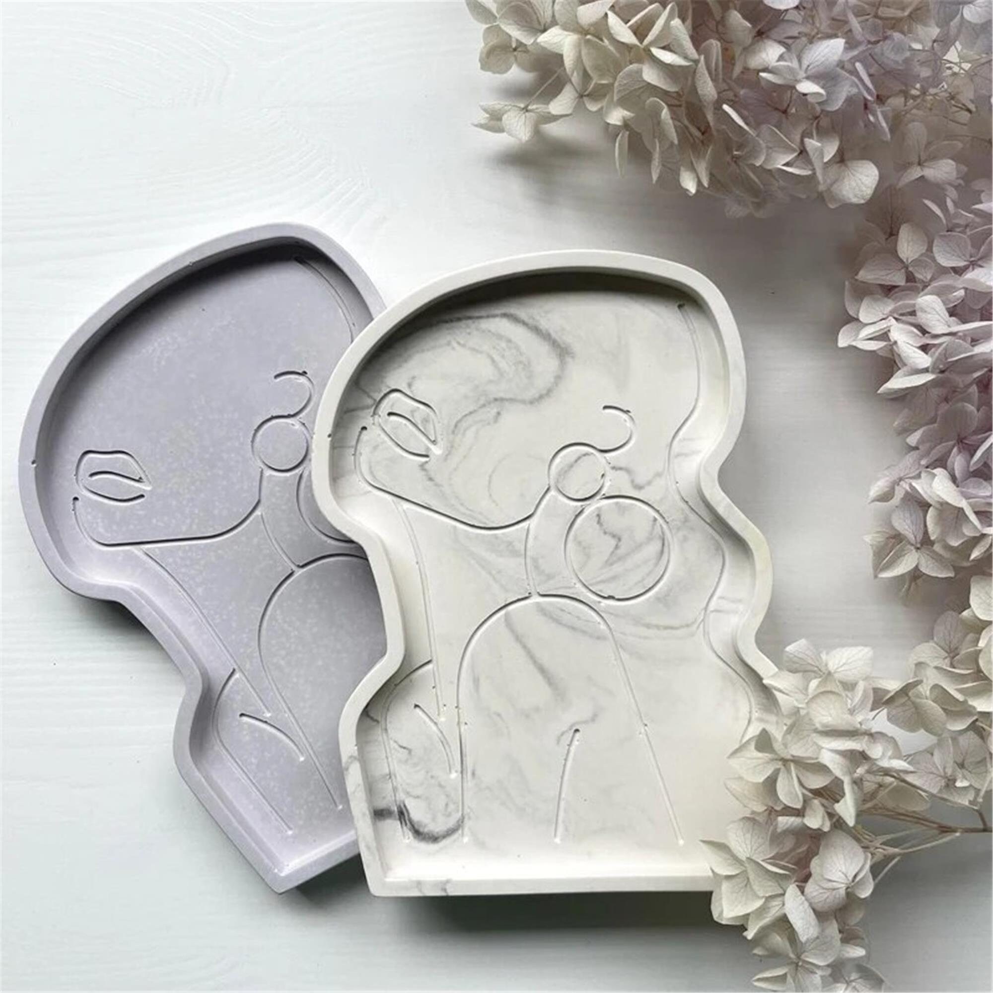 Female Model Shape Tray Plaster Silicone Molds for DIY - Etsy