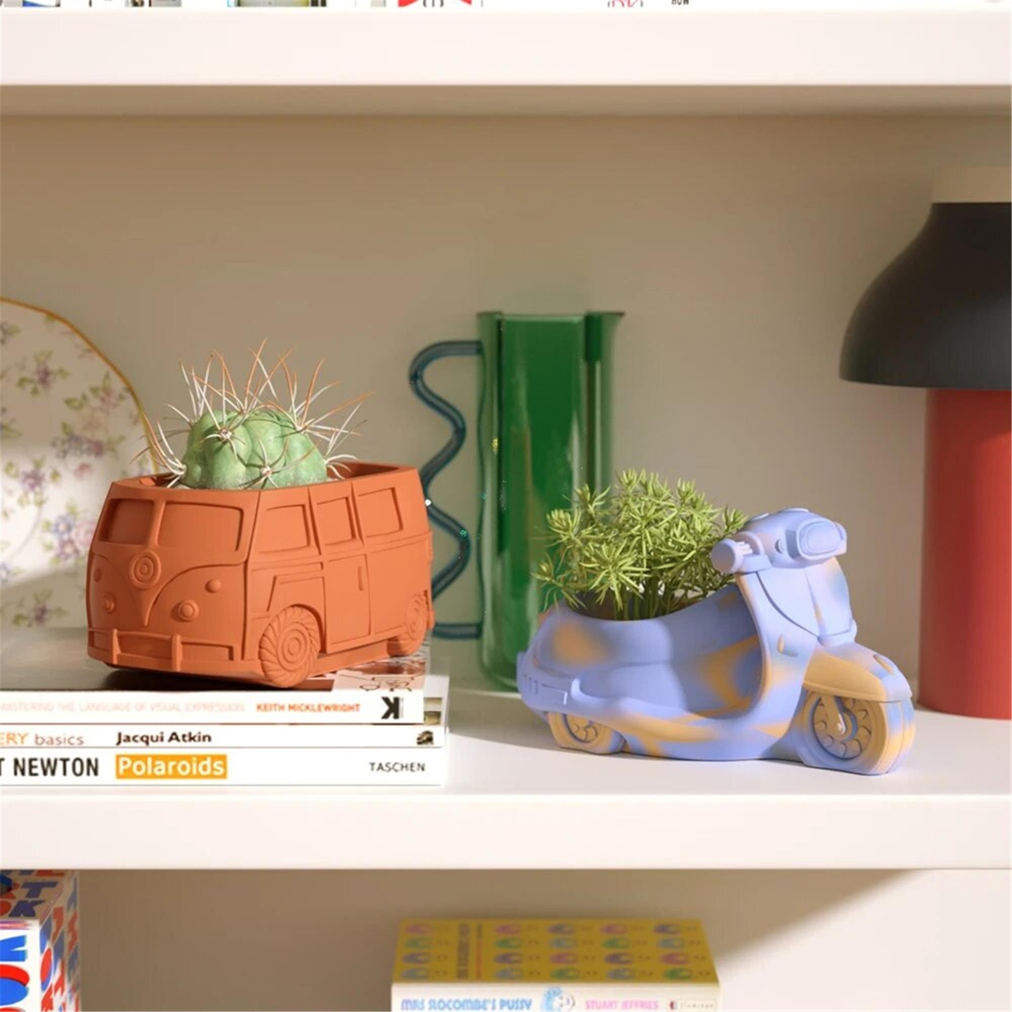 Kombi Camper Van Bus Planter Pot Silicone Molds, Cement Garden Decor ...