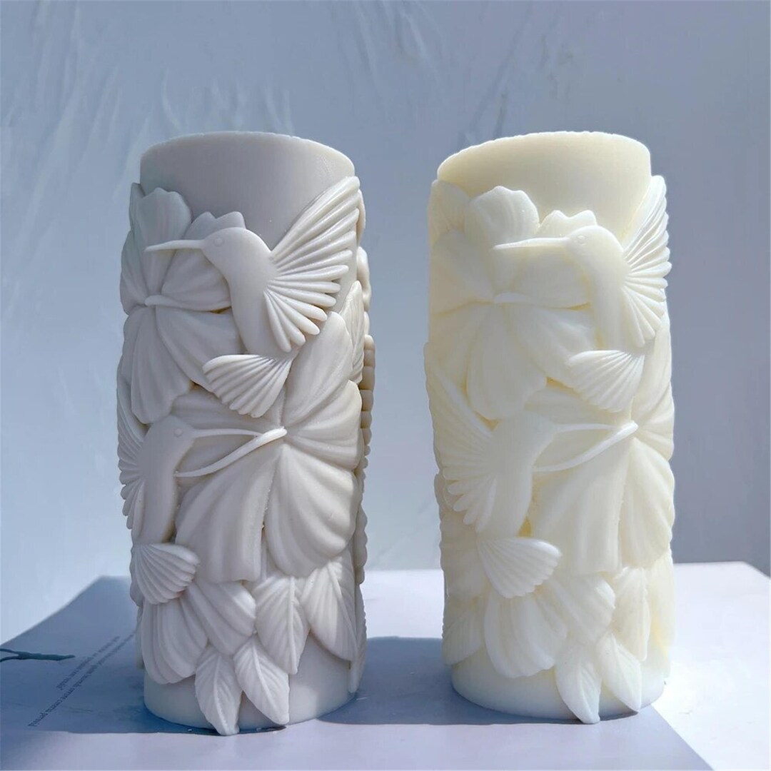 Bird Pillar Silicone Candle Mold Geometric Animal Column Soy Wax Mould ...