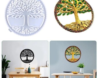 ROUND Clock Mold Tree of Life Mold for Wall Decoration Clock Crystal ...