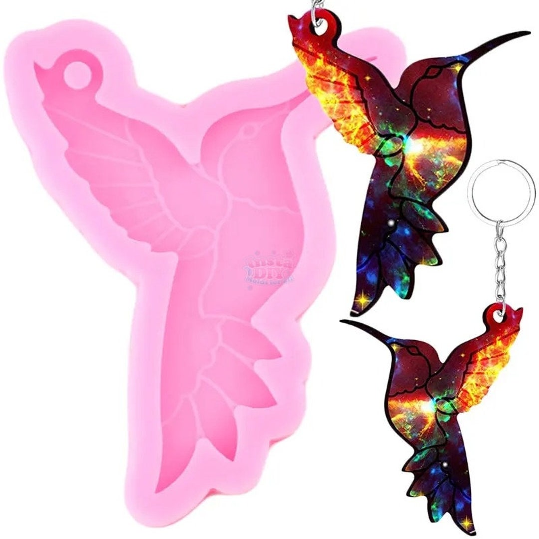 Super Glossy Resin Hummingbird Mold Birds Epoxy Craft, Keychain ...