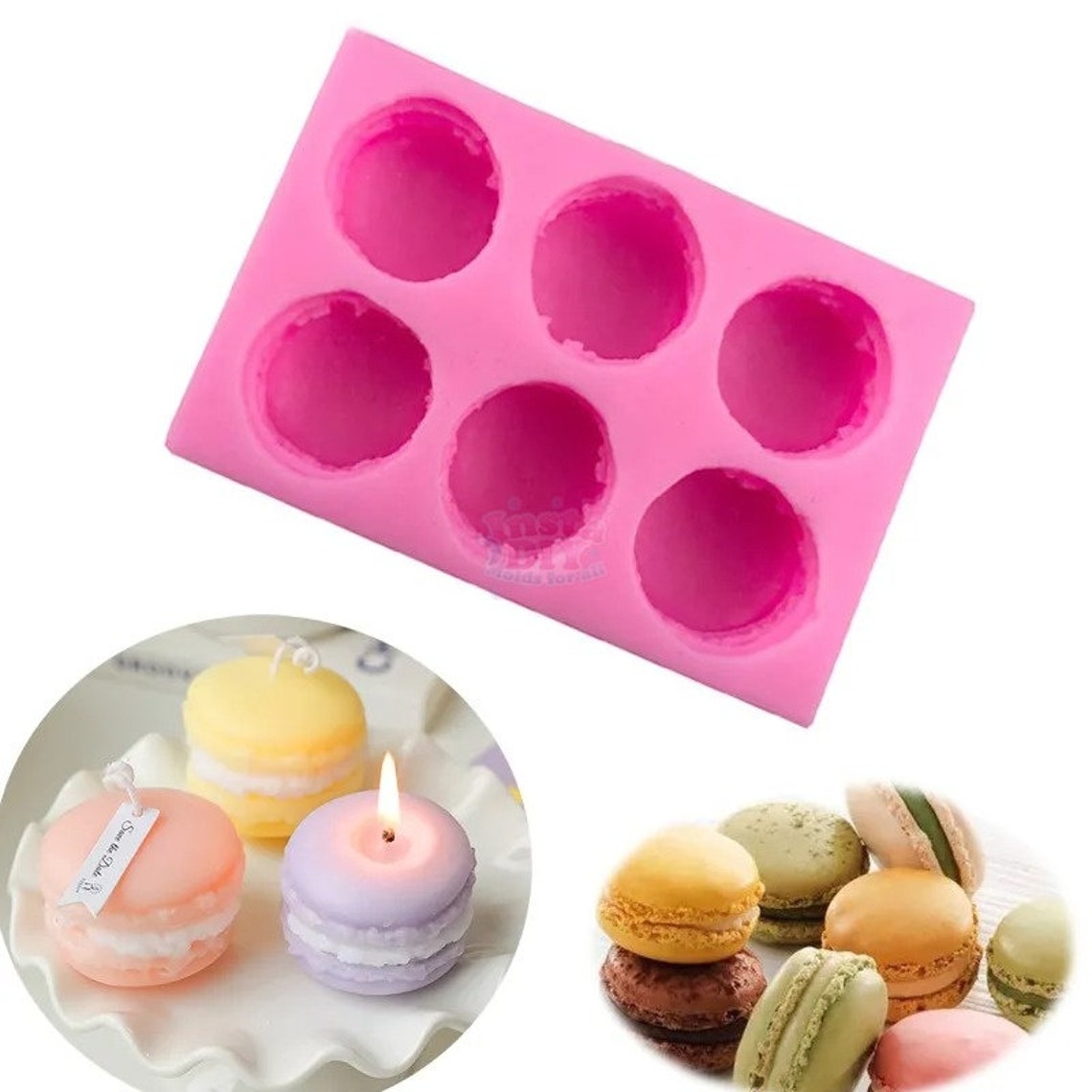 Macaron Candle Making Mold, Food Grade Baking Mould, Handmade Soap Mold ...
