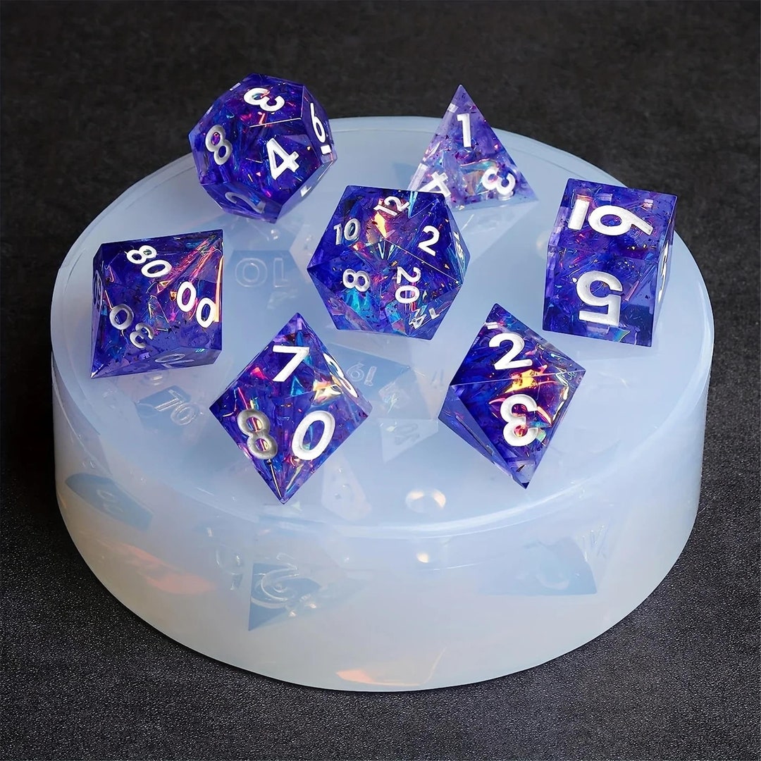 DIY DND Sharp Edge Dice Silicone Mold for 7pcs Resin Dice Mold - Etsy