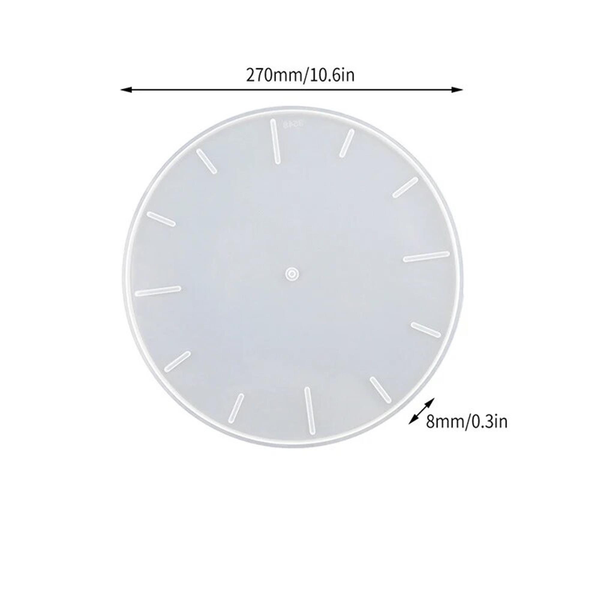 Large Round Clock Resin Epoxy Molds Silicone Wall Decor Arabic Roman ...