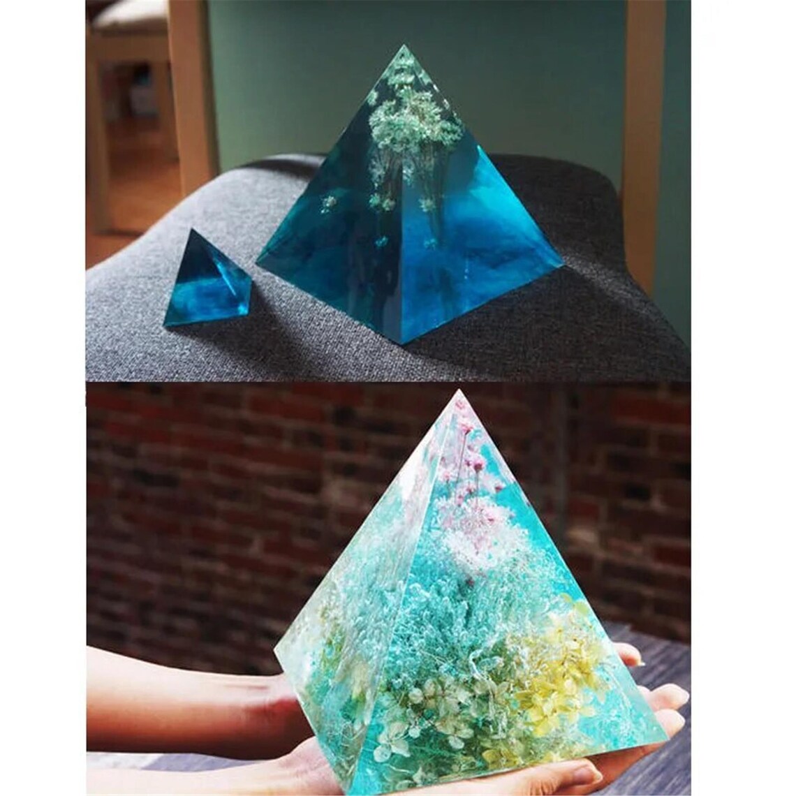 Large Pyramid Mold 15cm, Orgone Generator Silicone Mould, Epoxy Resin ...