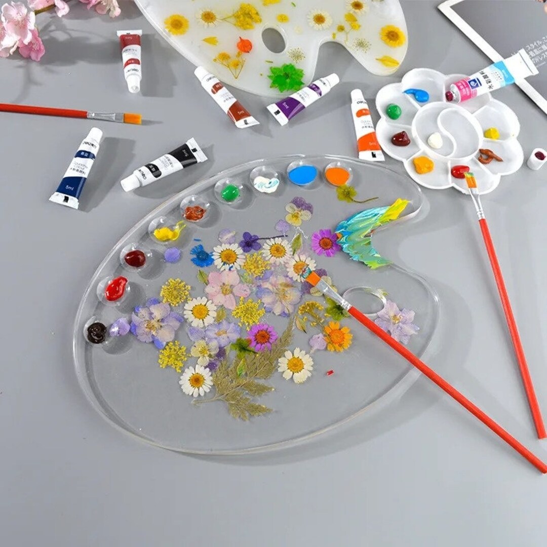 Handmade Oval Art Silicone Mold for Artist Paint Palette, Resin Casting ...