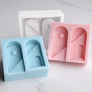 Geometric Step Arch Candle Silicone Mold, Resin & Soap Making, European ...