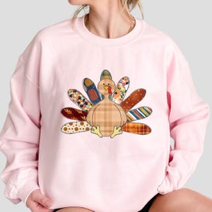 Thanksgiving Turkey Sweatshirt: Patchwork Quilted Fall Shirt - Etsy
